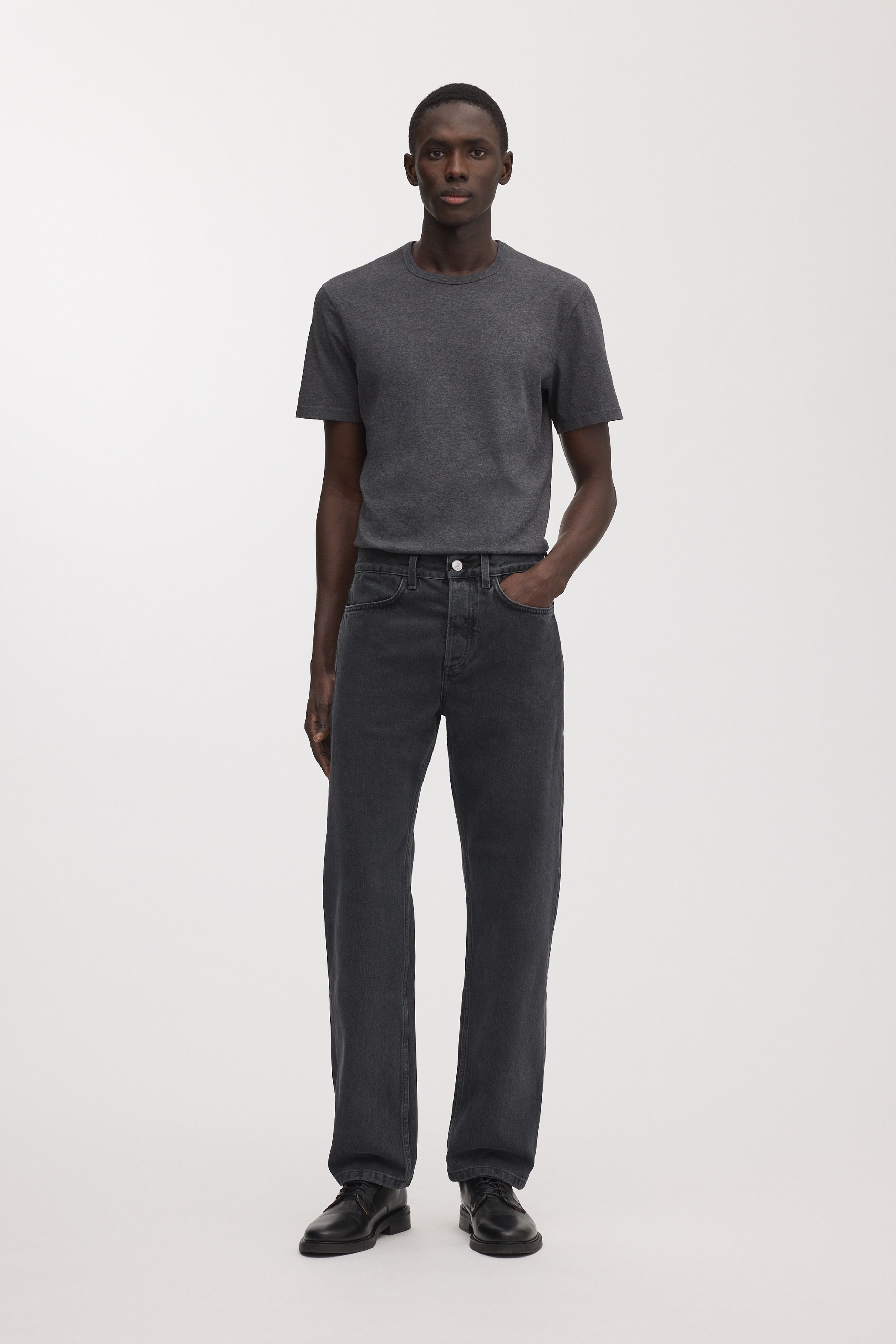 Grey Washed Loose Jeans | Organic Cotton Denim | Asket