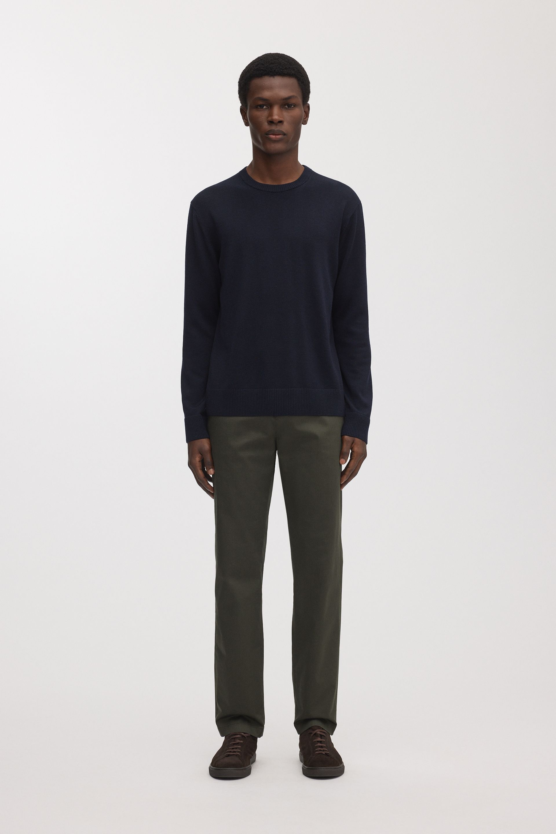Khaki Green Regular Chino | Straight Cut | Organic Cotton | Asket