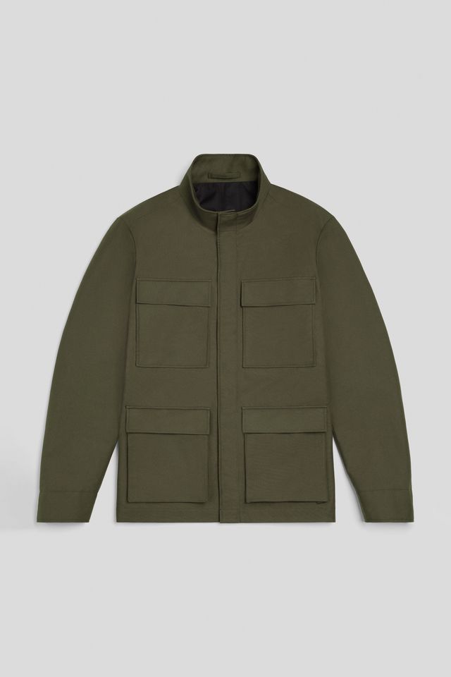 Khaki Green Field Jacket Archive | Italian Performance Twill | Asket
