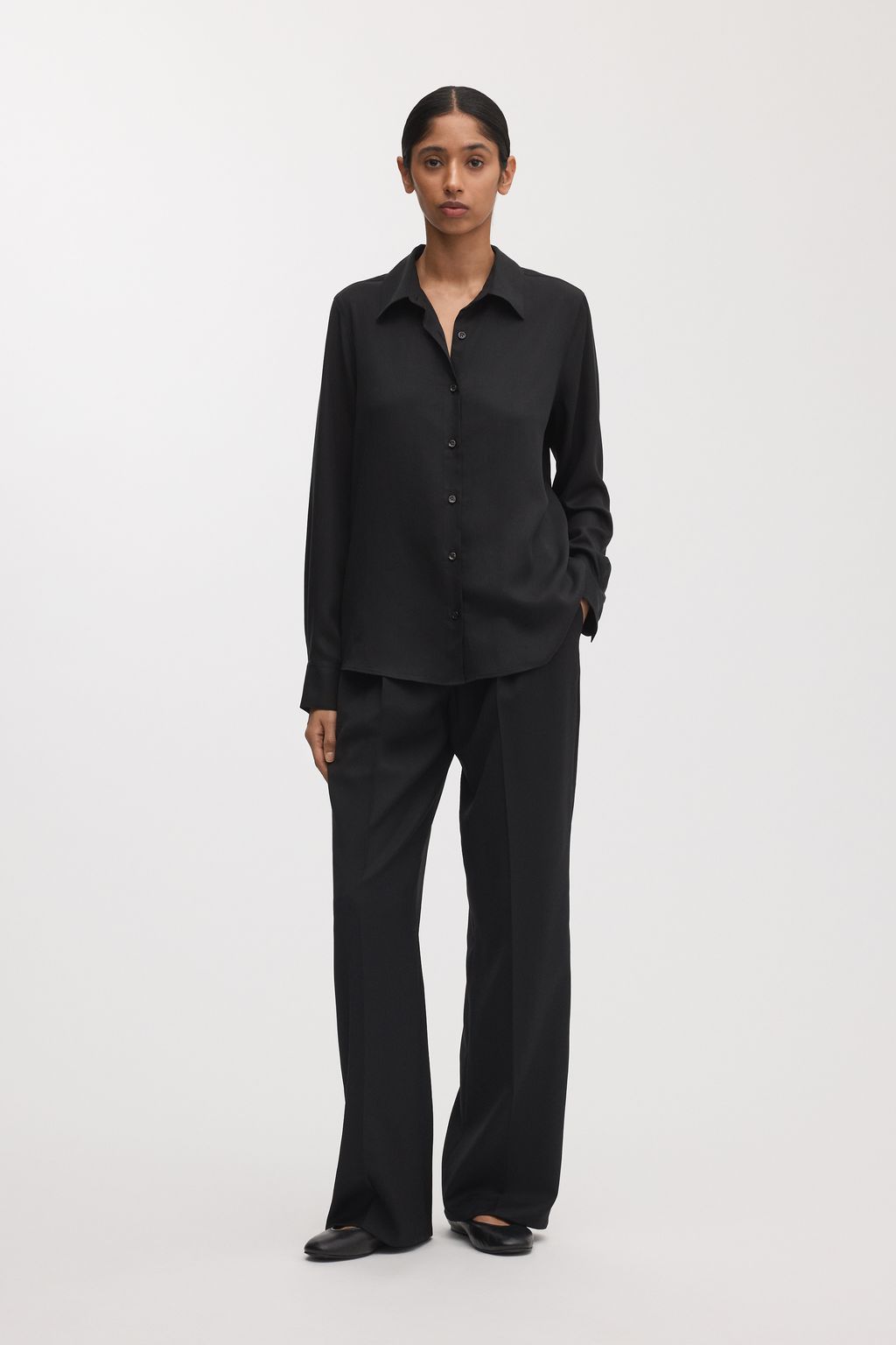 Black Lyocell Shirt | Tencell™ Lyocell | Asket