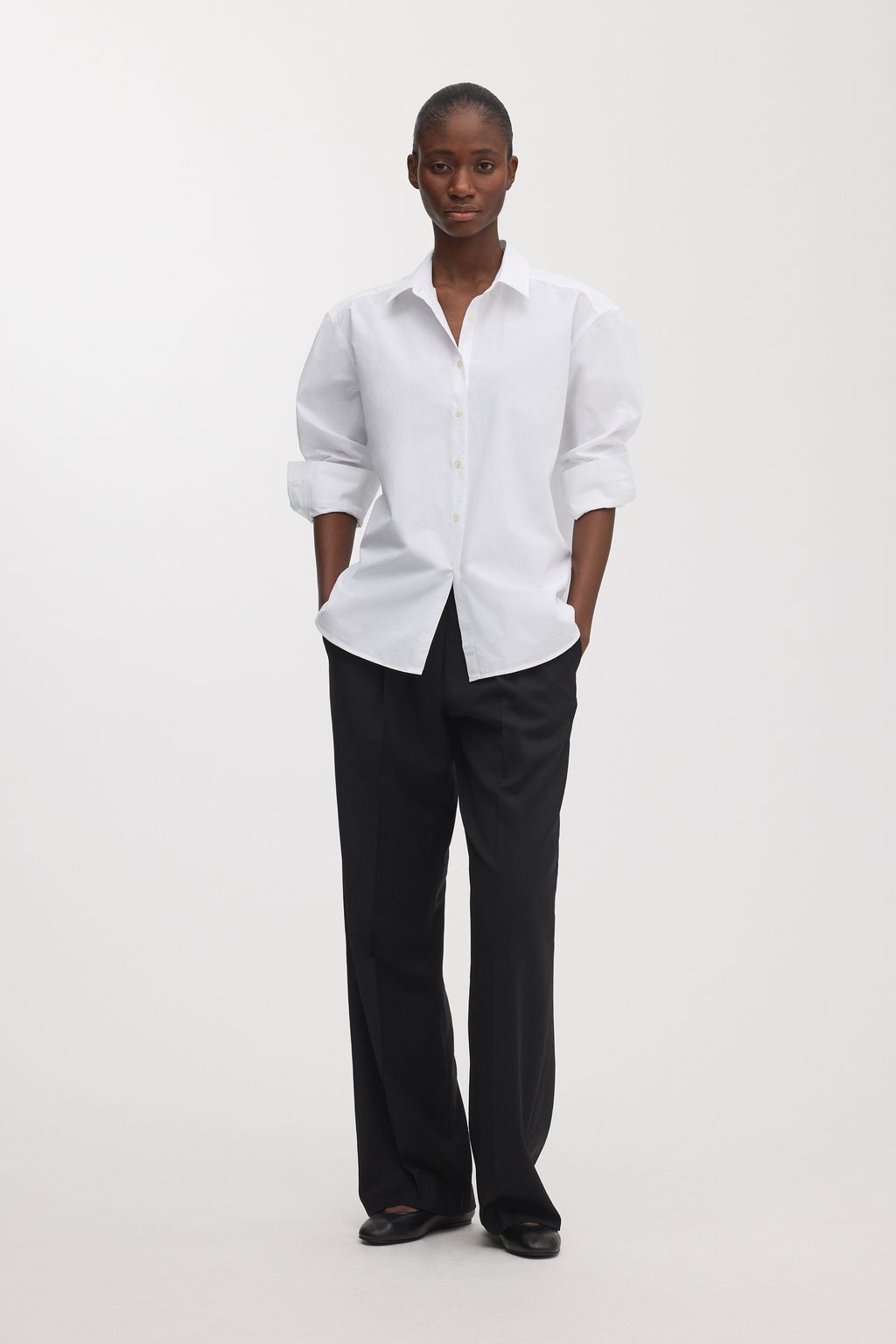 Women's White Shirt | Organic Cotton Poplin Weave | Asket