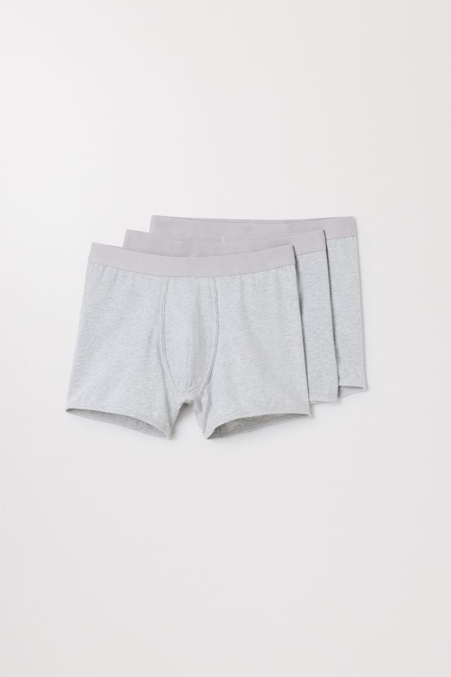 Grey Melange Boxer Brief 3-Pack | Organic Cotton Stretch | Asket