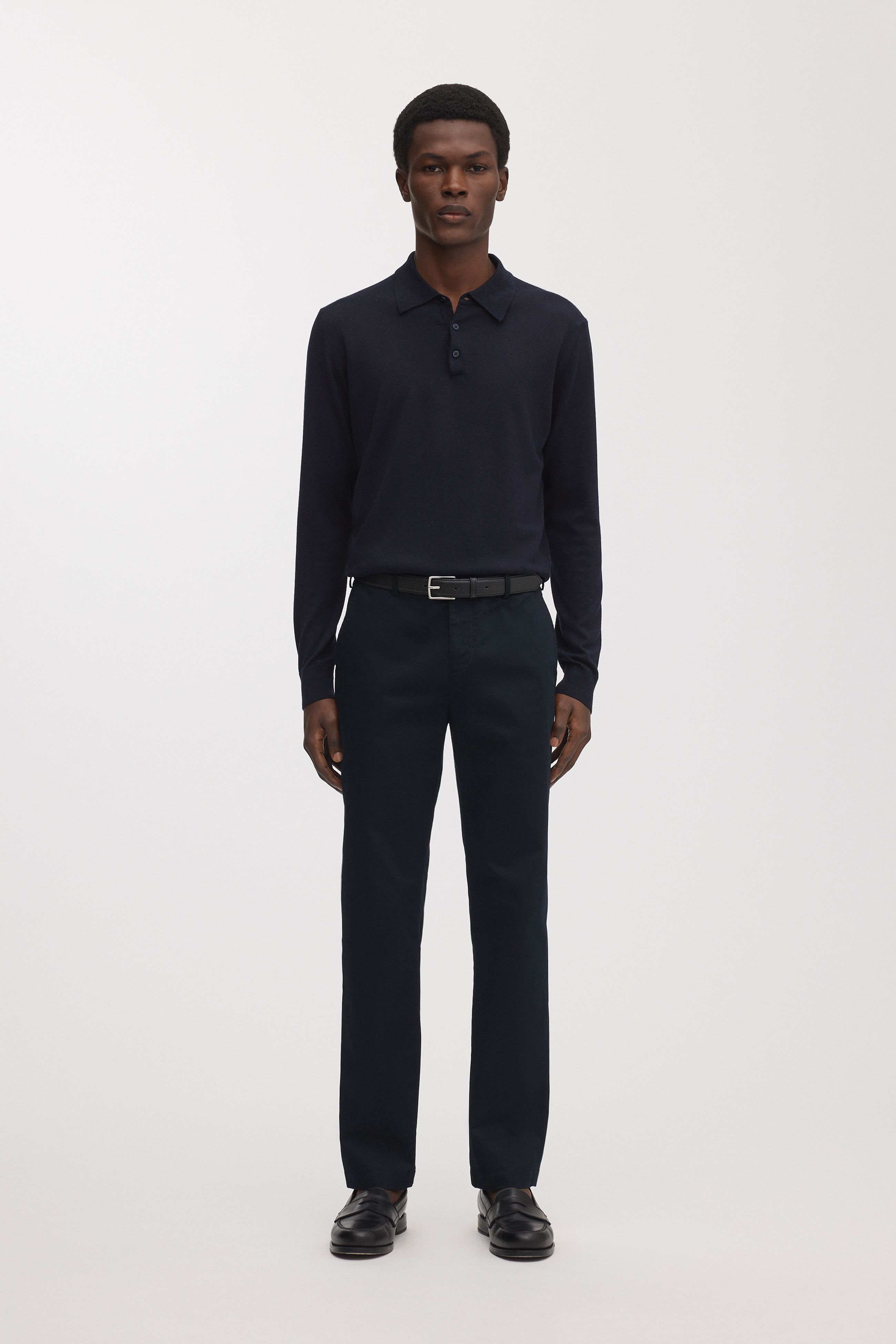 Dark Navy Regular Chino | Straight Cut | Organic Cotton | Asket