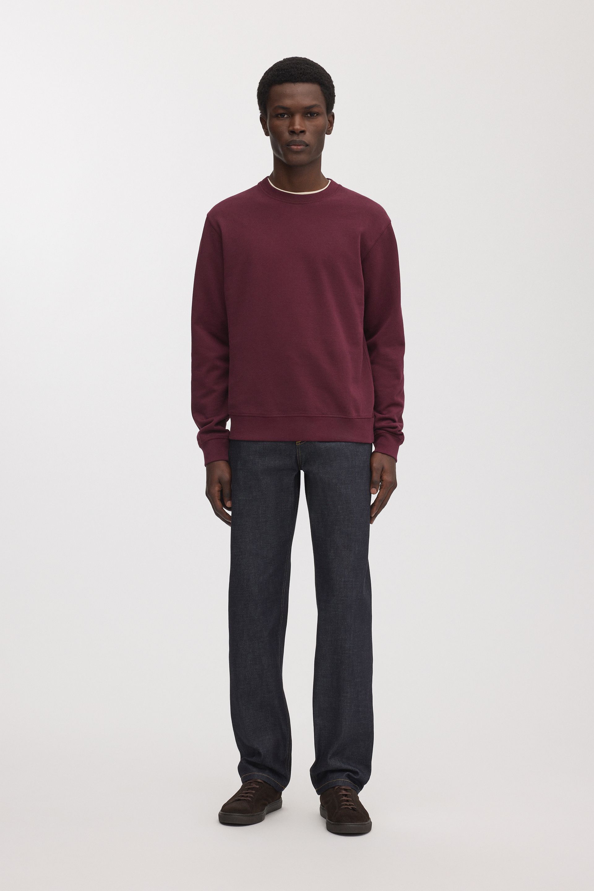 Burgundy Sweatshirt | Cotton Loopback | Asket