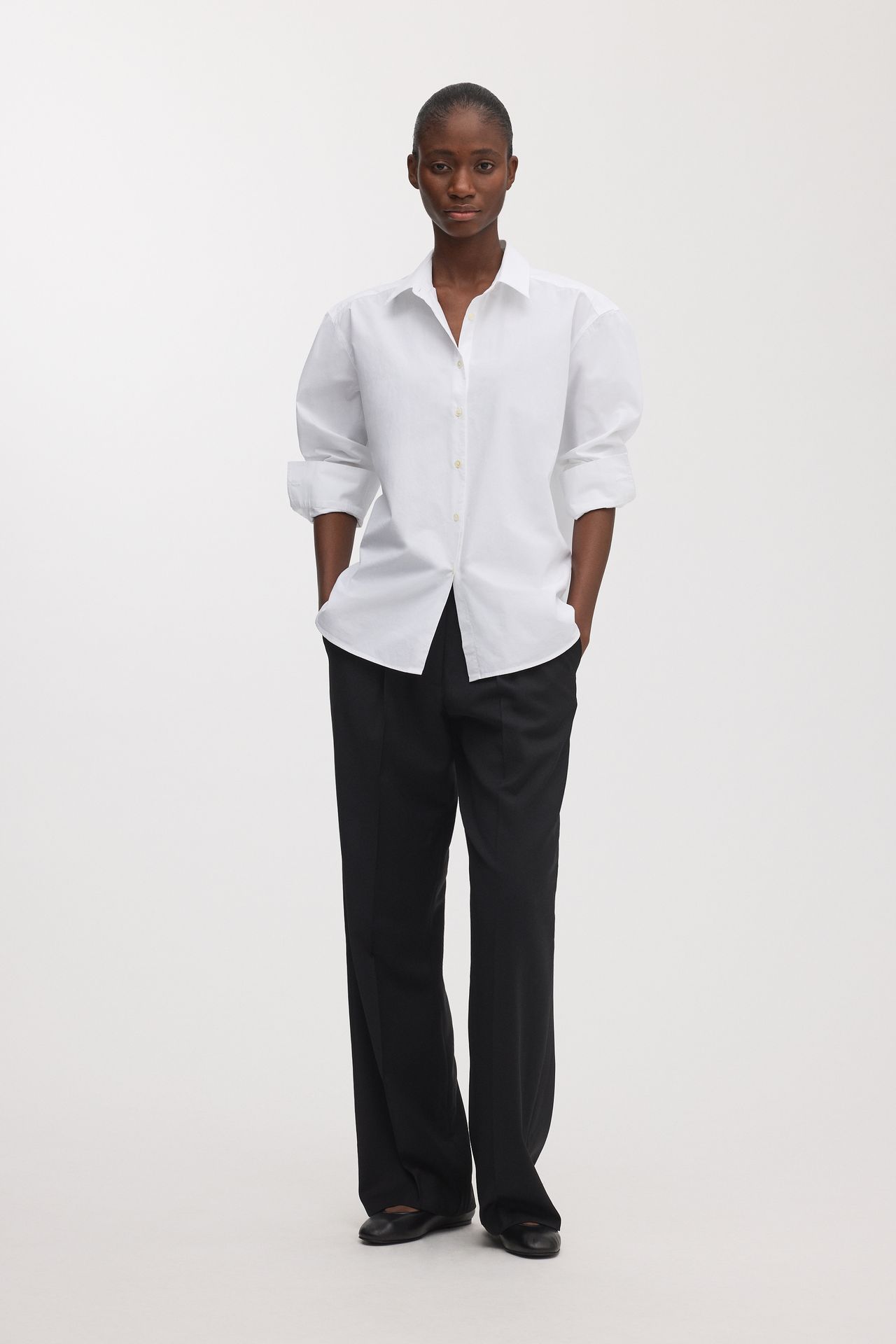 Women's White Shirt | Organic Cotton Poplin Weave | Asket
