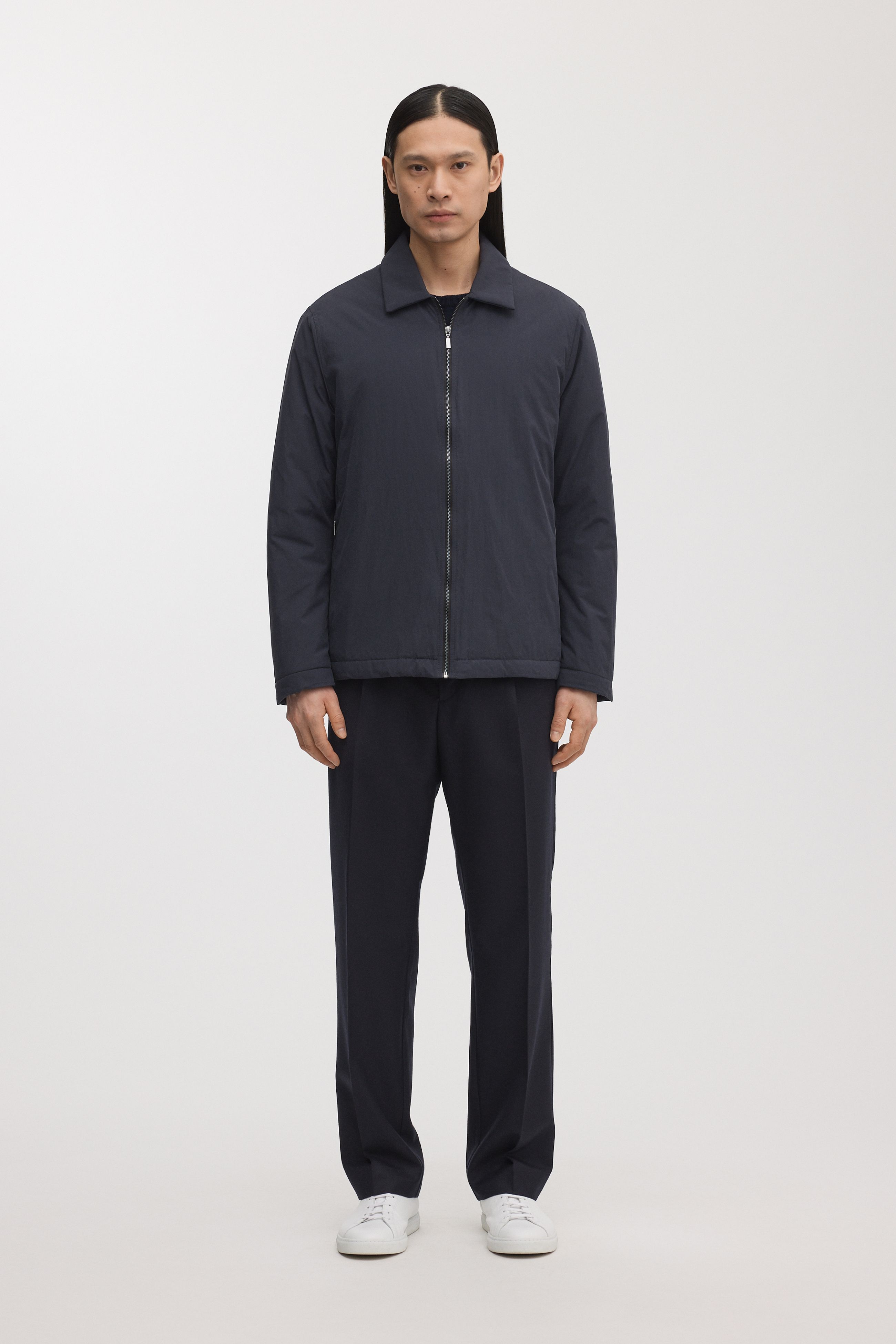 Dark Navy Zip Jacket | Recycled Nylon & Primaloft | Asket