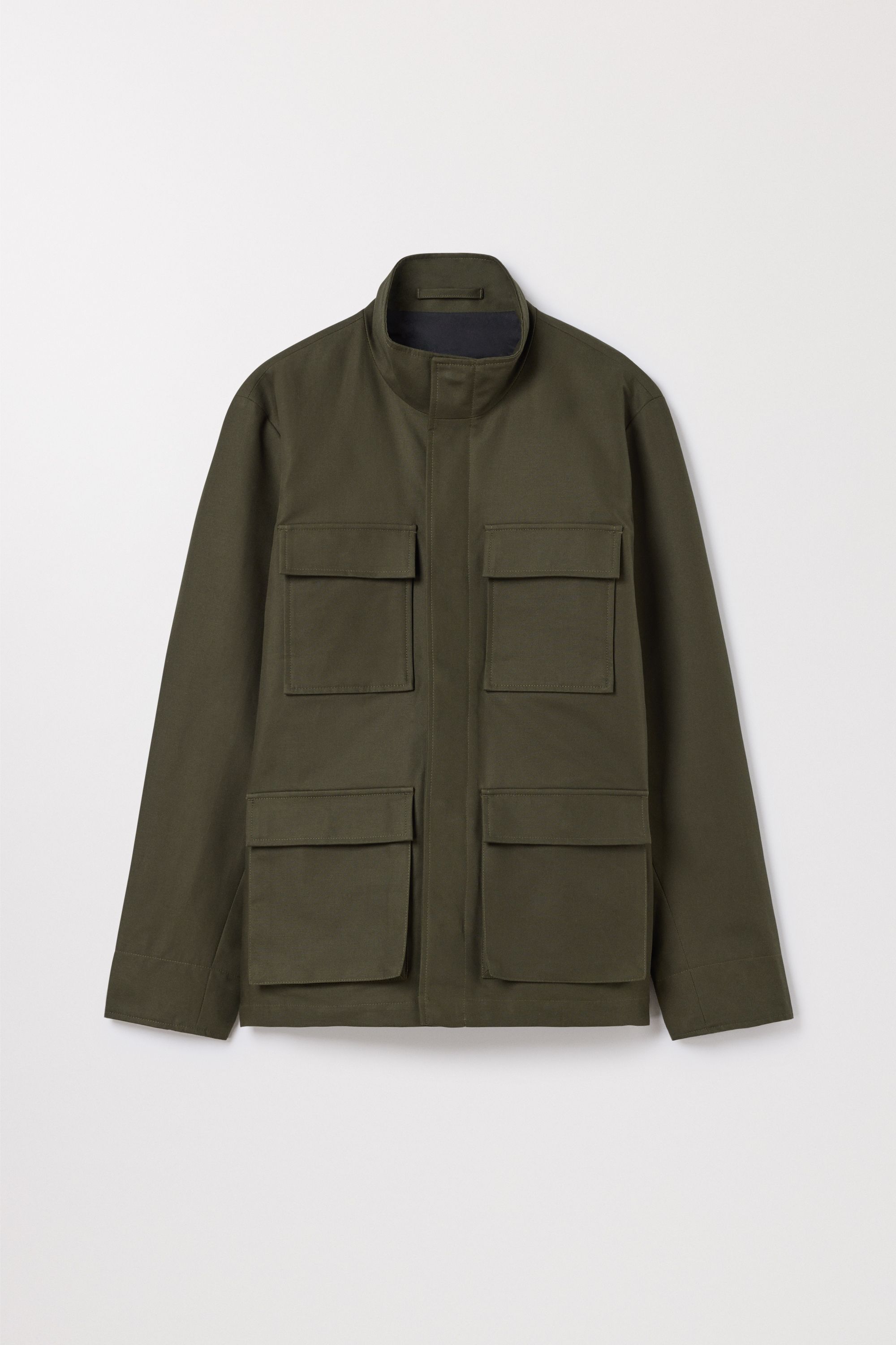 Khaki Green Field Jacket | Italian Performance Twill | Asket