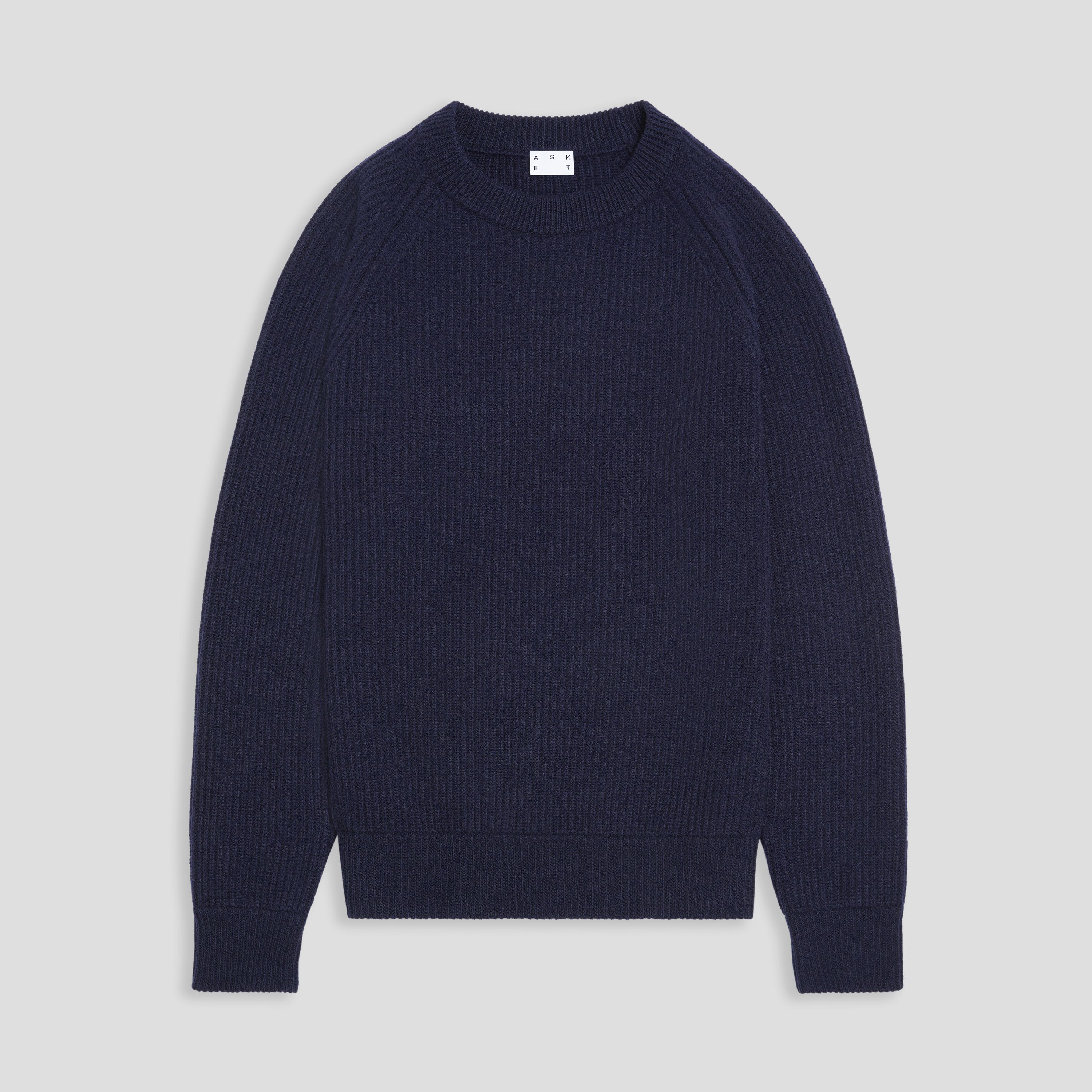 Dark Navy Heavy Wool Sweater | 100% Recycled Wool | Asket Dark Navy Heavy Wool Sweater | 100% Recycled Wool | Asket