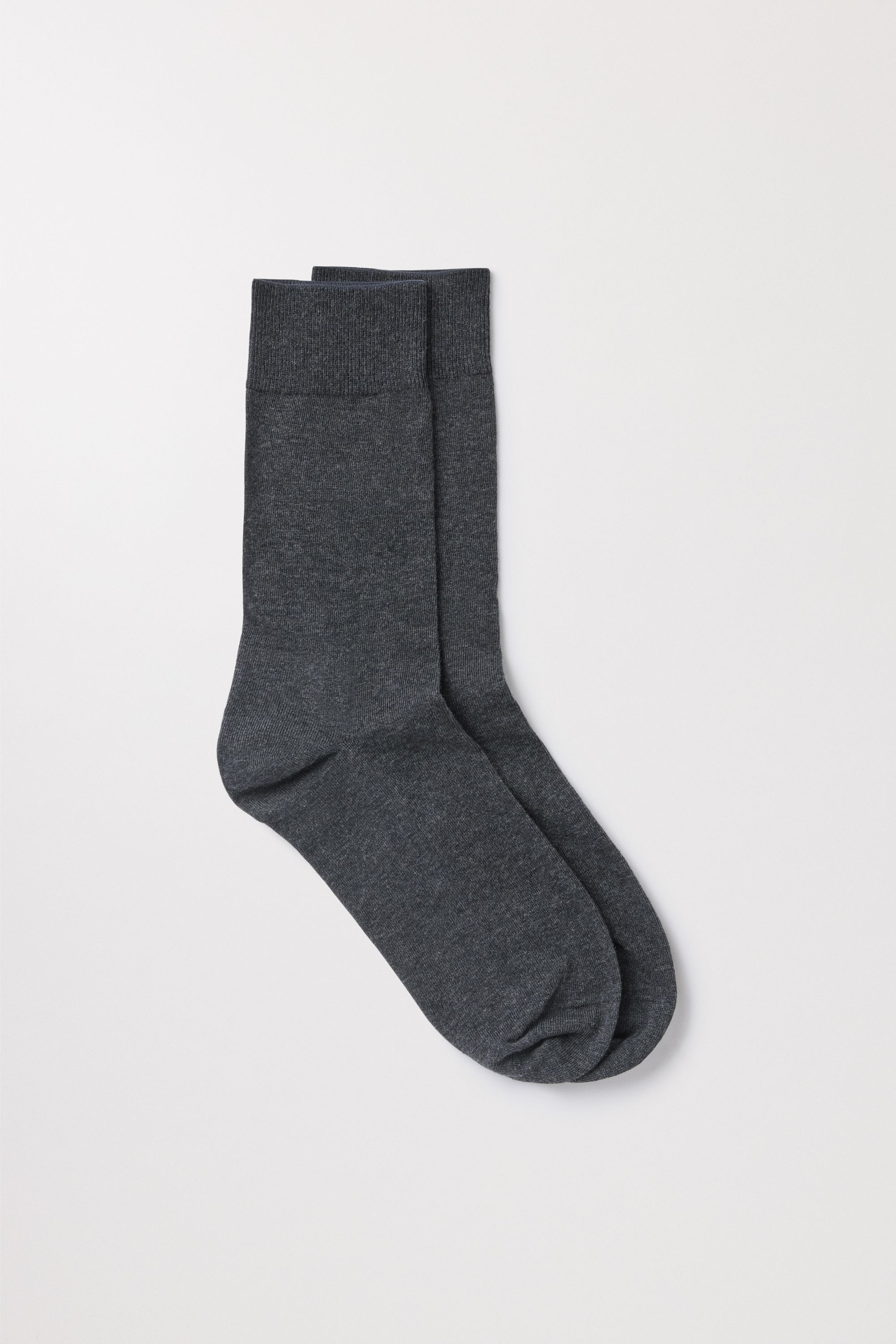 The Cotton Sock in Charcoal Melange | Organic cotton | Asket